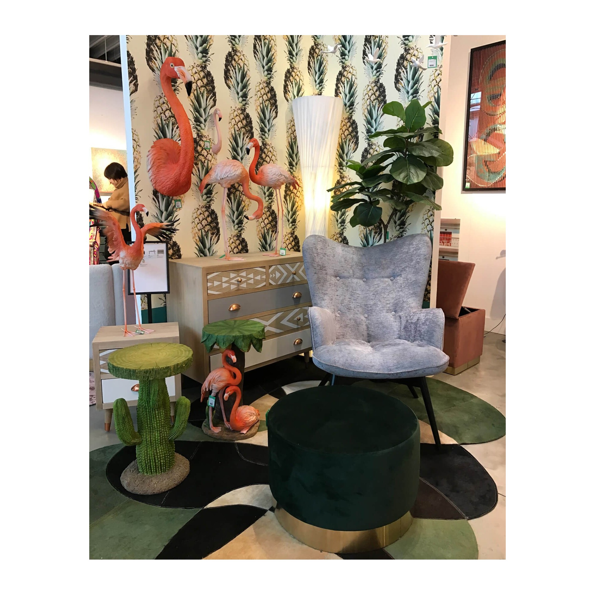 Déco murale flamant rose 72cm - Dépôt Style - Meubles design à Bruxelles