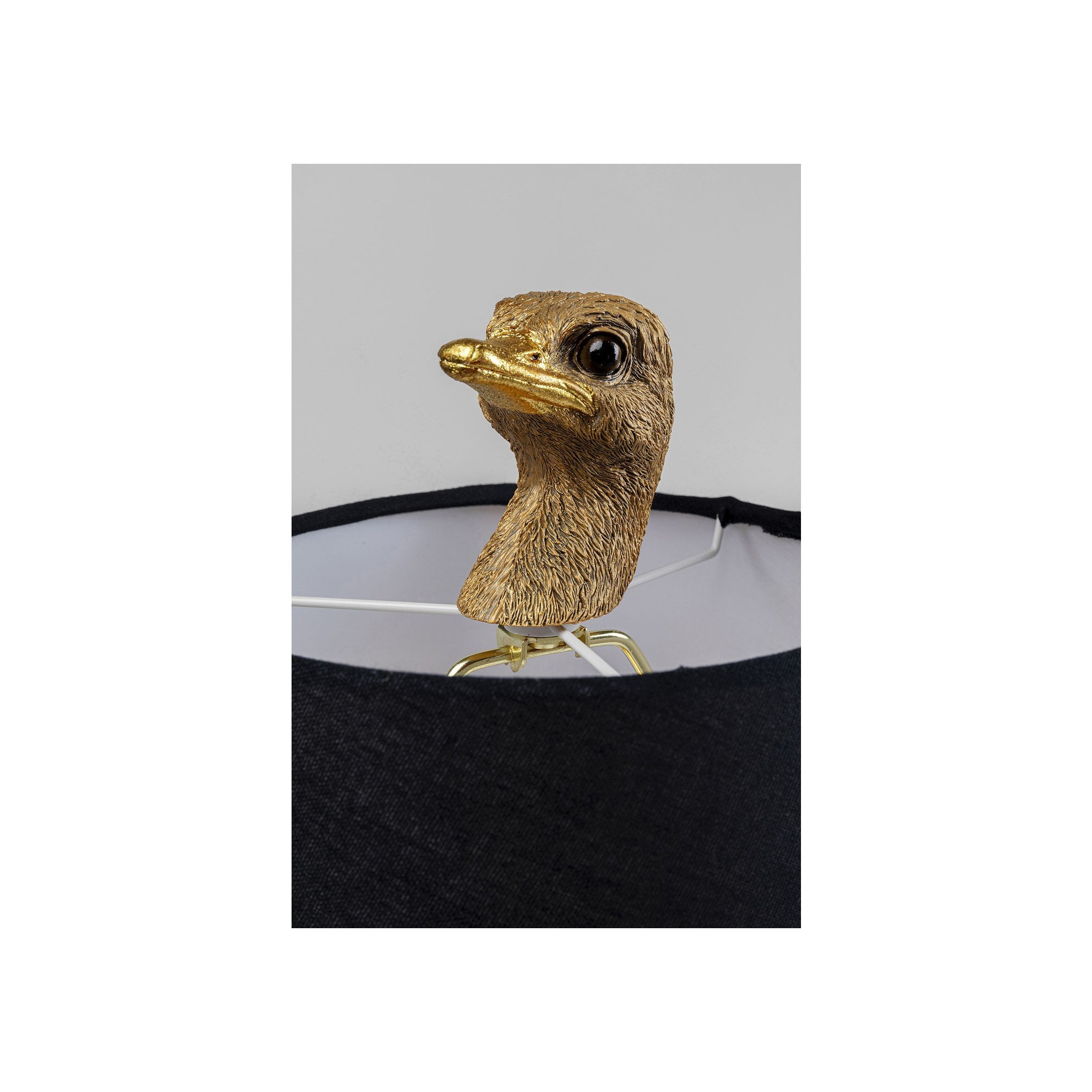 Lampe autruche dorée – Dépôt Style – Meubles design à Bruxelles