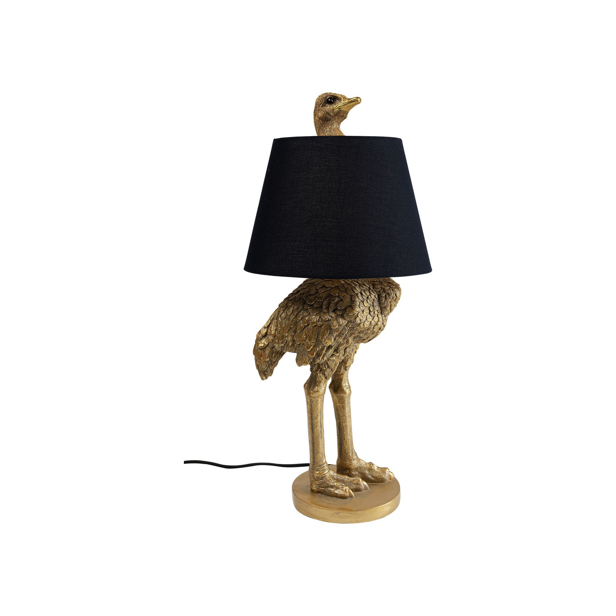 Lampe autruche dorée – Dépôt Style – Meubles design à Bruxelles
