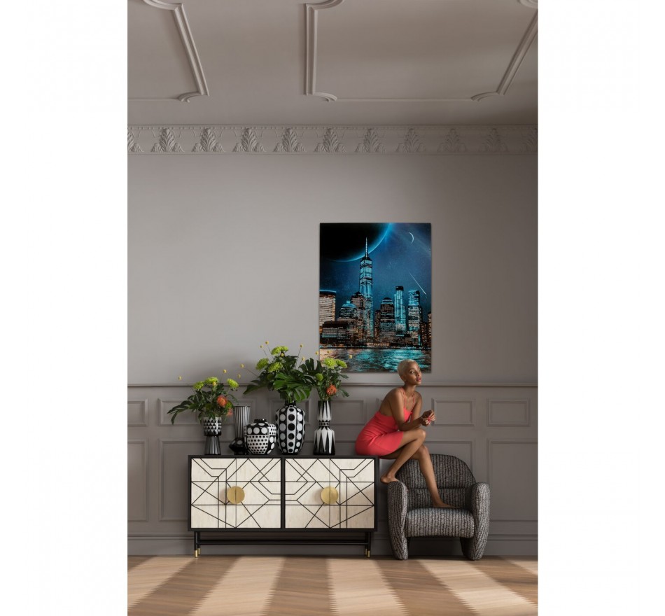 Tableau en verre buildings bleu 90x120cm – Dépôt Style – Meubles design ...