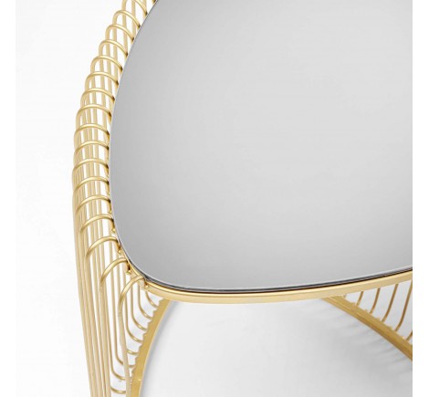 Tables d’appoint triangle Wire laiton set de 2 – Dépôt Style – Meubles design à Bruxelles