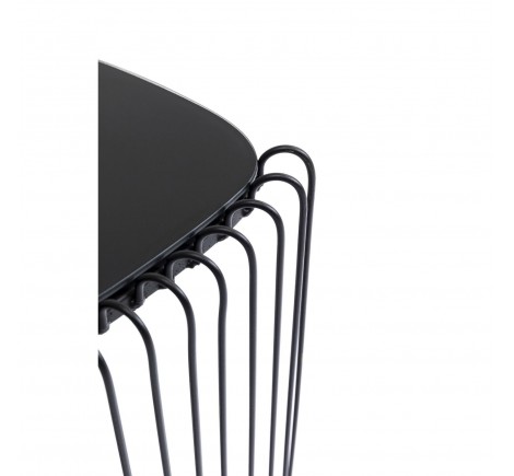 Tables d’appoint triangle Wire noires set de 2 – Dépôt Style – Meubles design à Bruxelles