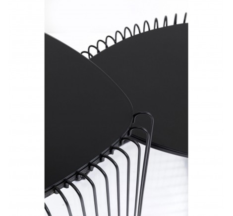 Tables d’appoint triangle Wire noires set de 2 – Dépôt Style – Meubles design à Bruxelles