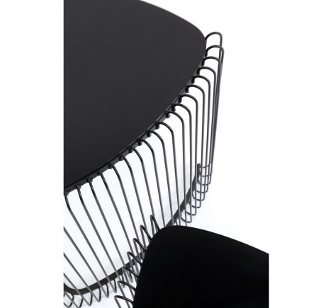 Tables d’appoint triangle Wire noires set de 2 – Dépôt Style – Meubles design à Bruxelles