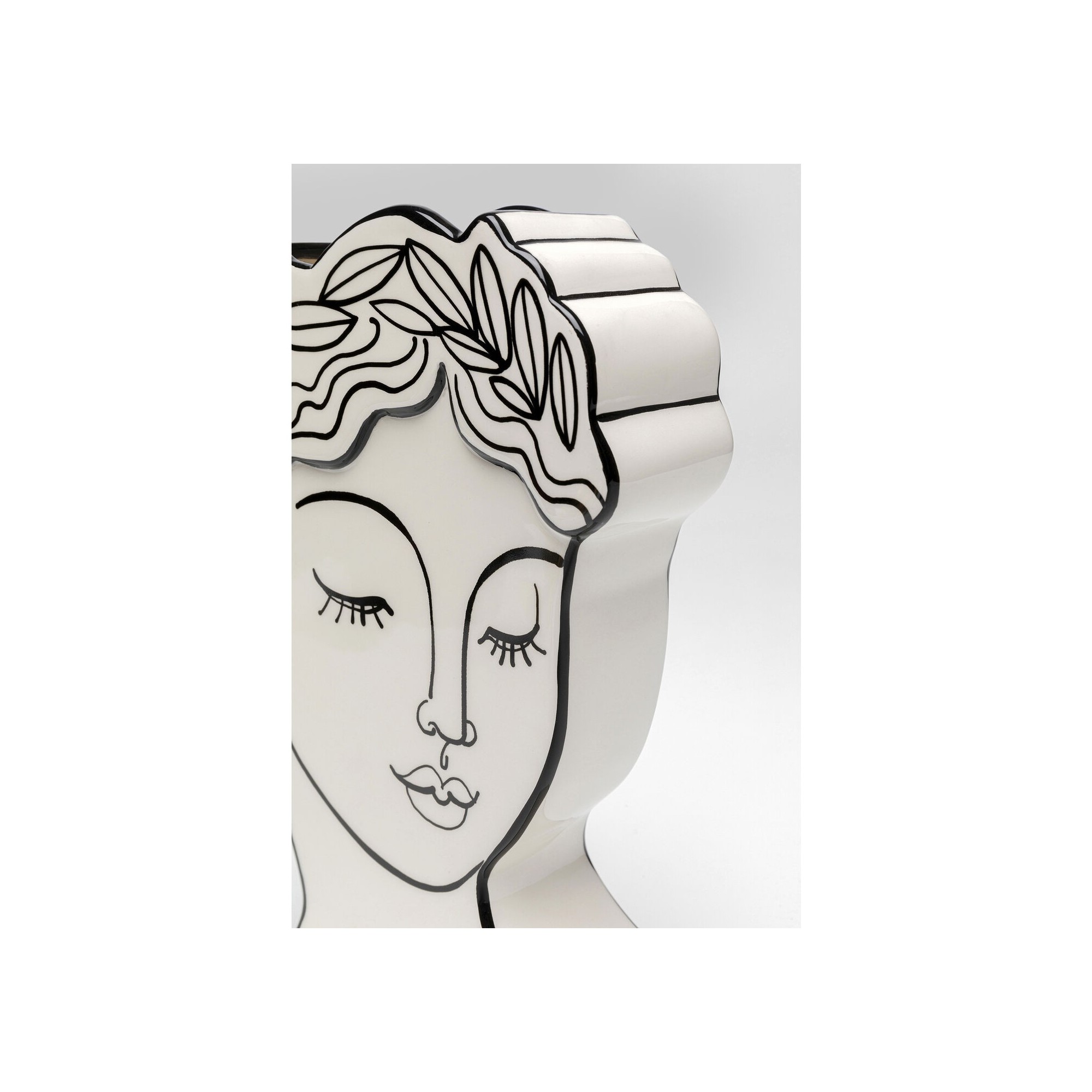 Vase Favola femme buste blanc et noir – Dépôt Style – Meubles design à ...
