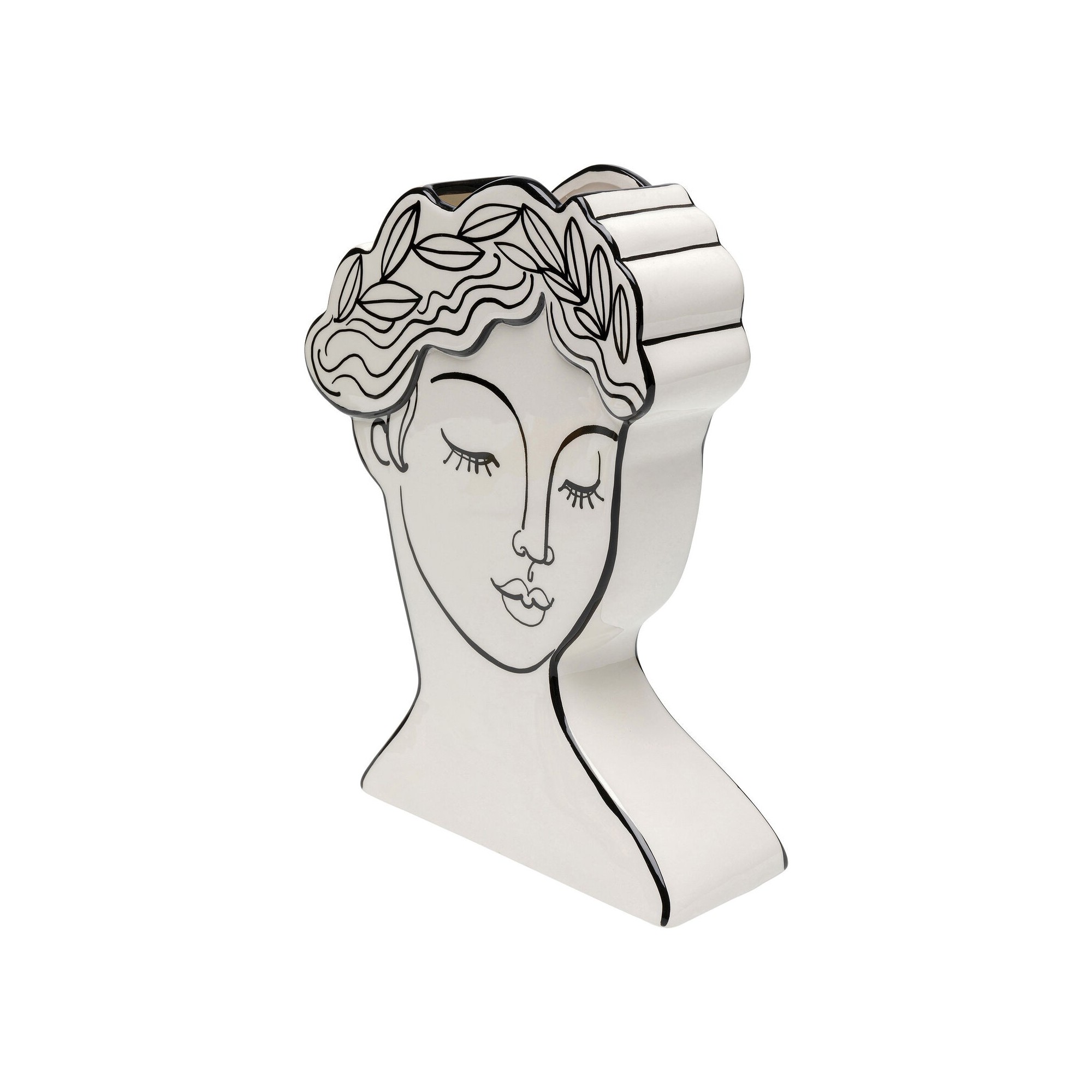 Vase Favola femme buste blanc et noir – Dépôt Style – Meubles design à ...