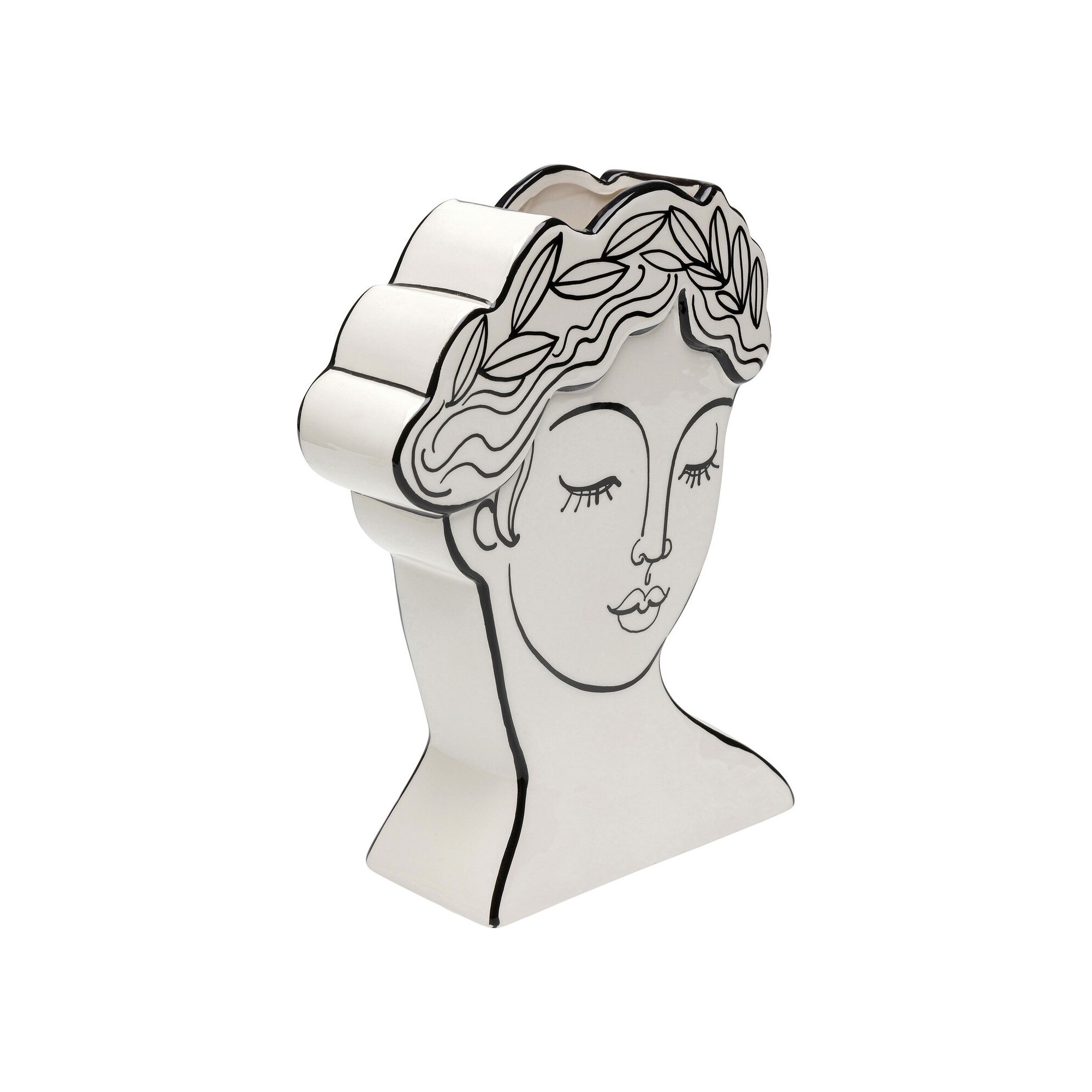 Vase Favola femme buste blanc et noir – Dépôt Style – Meubles design à ...